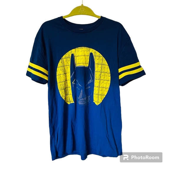 Lego C1 | Tops | Official Licensed Batman Lego Blue Tshirt Size L Ombr ...